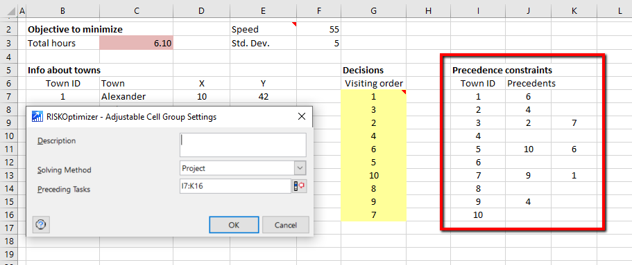 Grouping Adjustable Cell Ranges